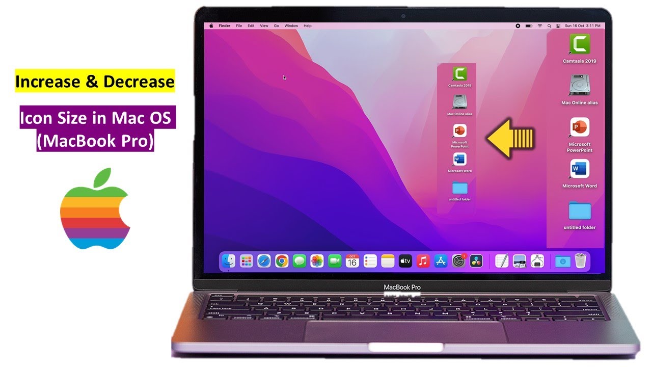 How to Increase & Decrease Icon Size in MacBook (Mac OS) - YouTube