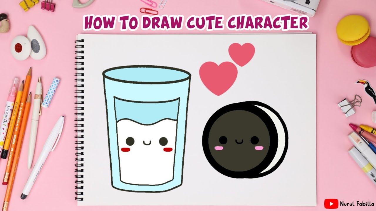 PERFECT COUPLE! OREO AND MILK | HOW TO DRAW OREO AND MILK STEP BY STEP ...