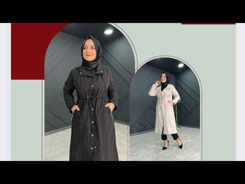 Çıtçıtlı Trenç - Tesettür Giyim - Uygun Fiyatlı Tesettür Giyim - (RUSEMODA)