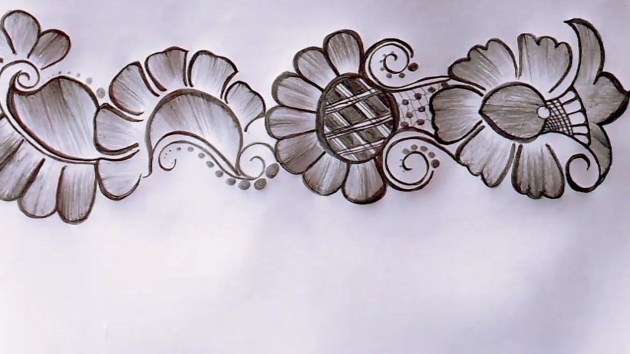 unique designs ️ ️ ️ ️ pencil Shading mehndi designs pencil drawing ...