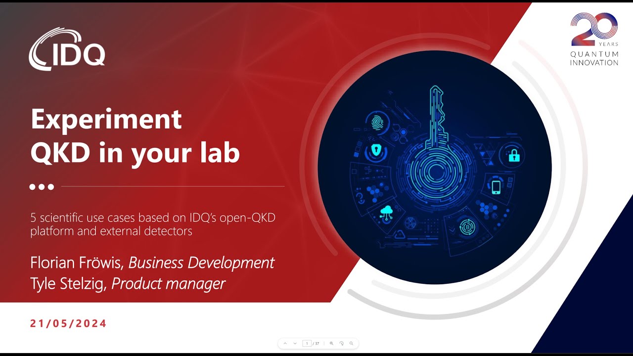 Webinar Replay: Experiment QKD in your lab - YouTube