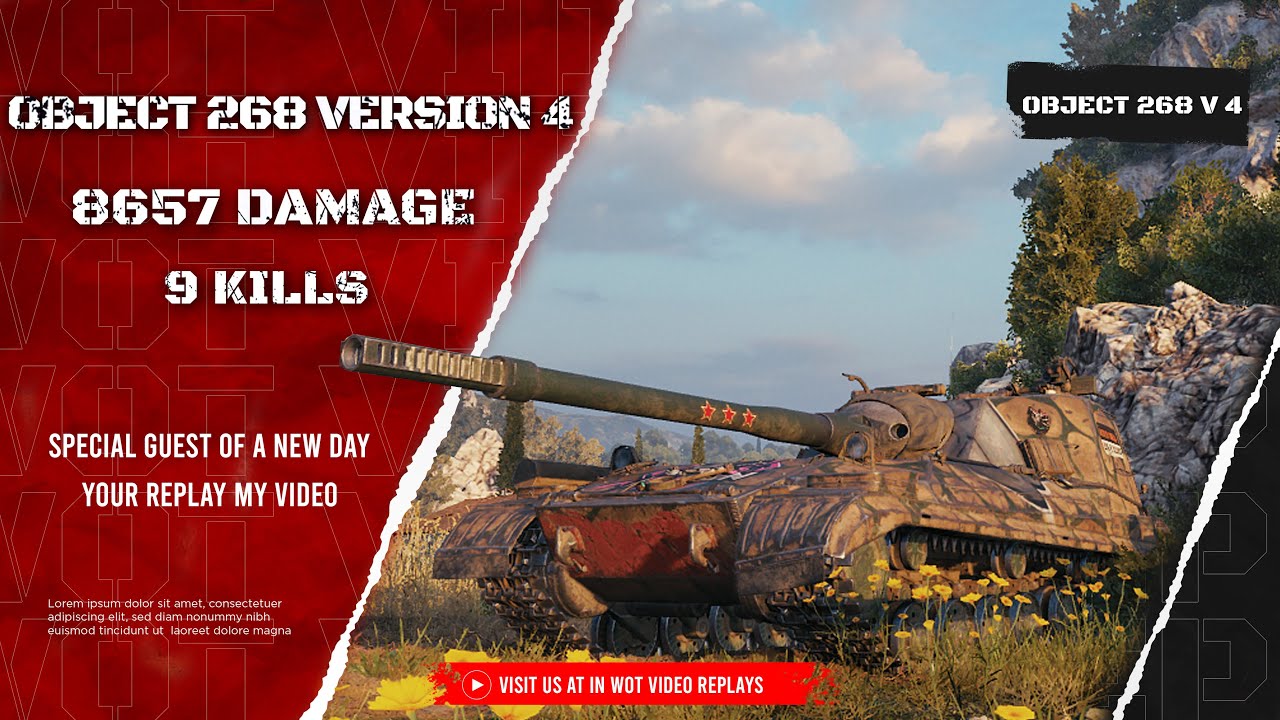 1 vs 8 Object 268 Version 4. Funny red diamonds - funny battle. - YouTube