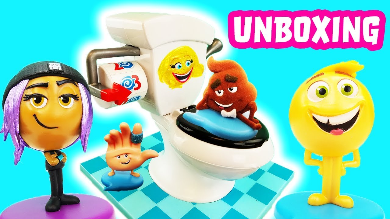 Toilet Trouble Game Unboxing with Emoji Movie Gene, Hi-5, Jailbreak ...