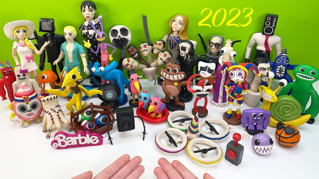 All my Figurines made in 2023 Barbie, M3gan and Wednesday, Skibidi ...