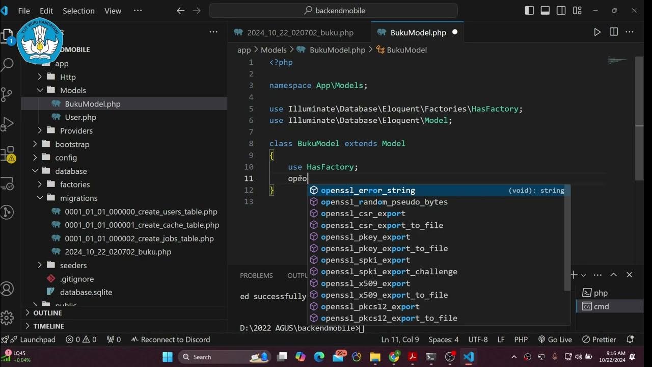 Membuat API dengan Laravel - YouTube