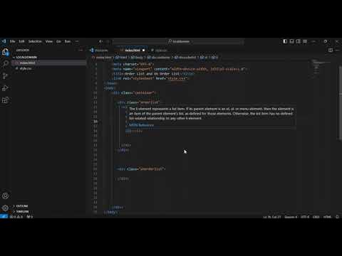 How to make an Order List and Un Order List | Solutions Web Development Team | 2023 - YouTube