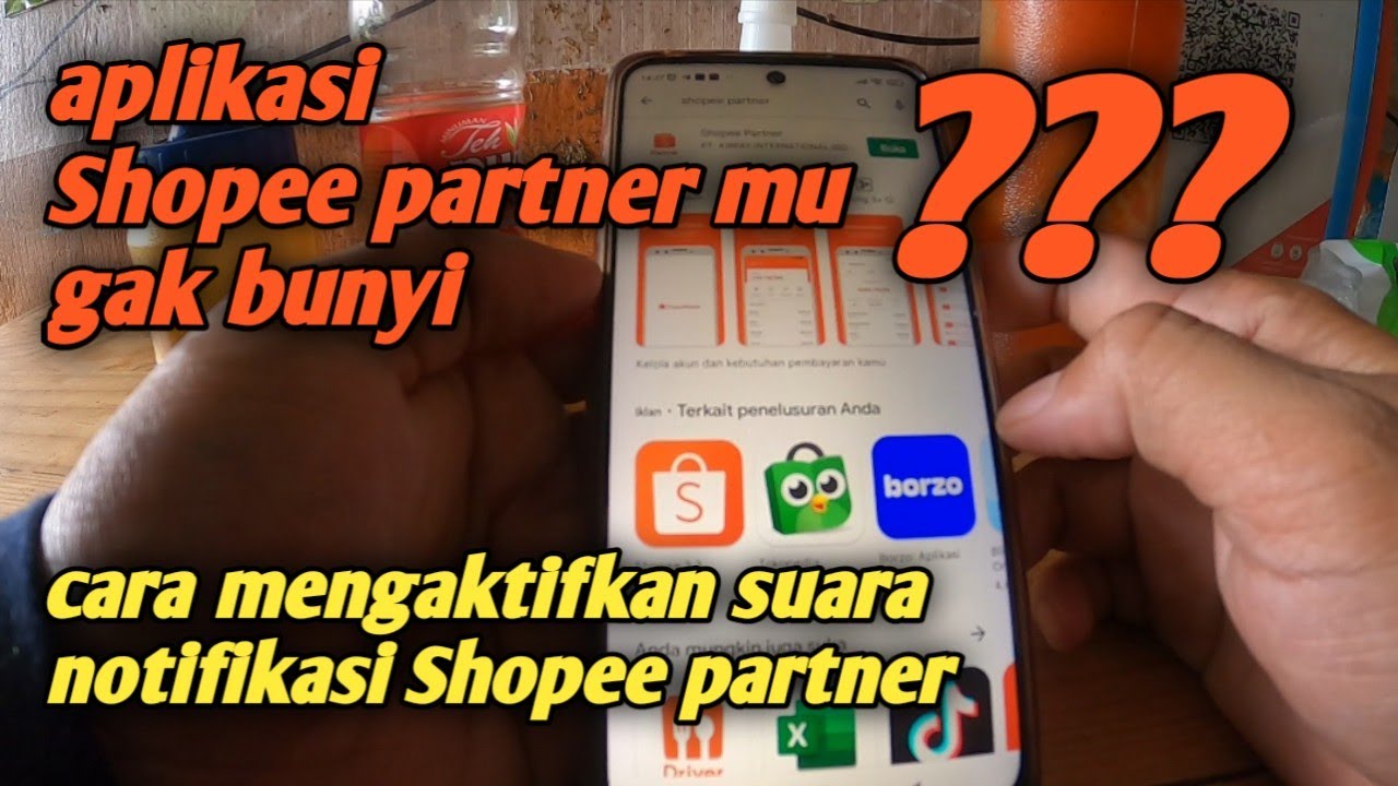BEGINI !! cara mengaktifkan suara notifikasi shopee partner - YouTube