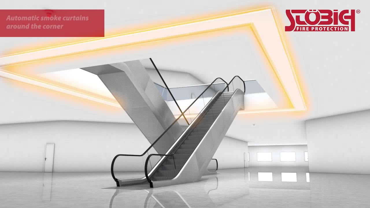 Textile fire and smoke curtains made by Stöbich - YouTube