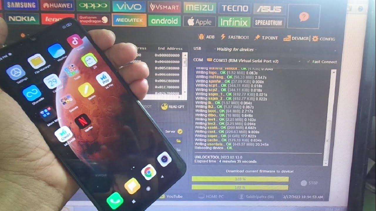 How to flash Redmi 9 prime live with unlock tool 2023. - YouTube