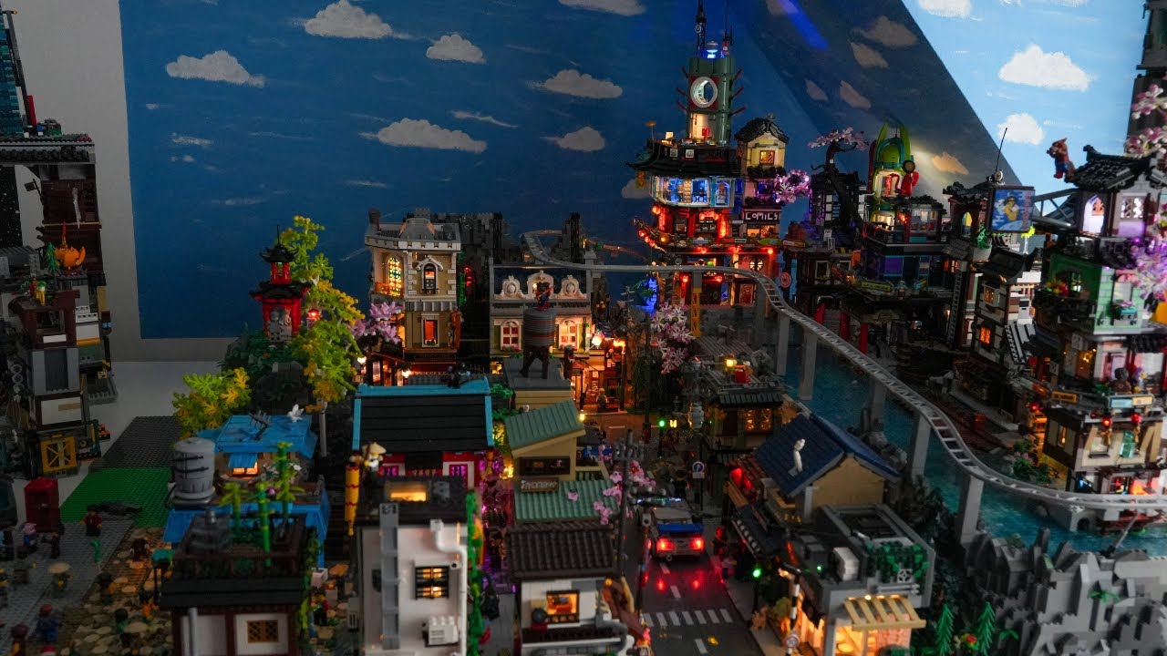 My Lego Ninjago City at Day🏙️ vs at Night🌃 - YouTube