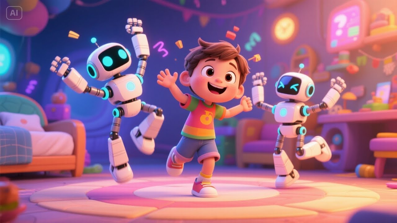 Five Little Robots Beep Boop | Fun Counting Song for Kids | Interactive ...