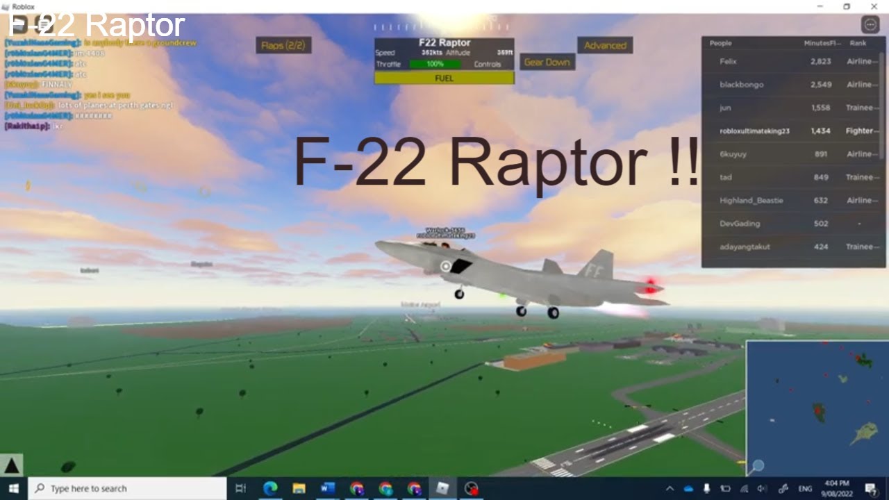 Flying F-22 in PTFS - YouTube