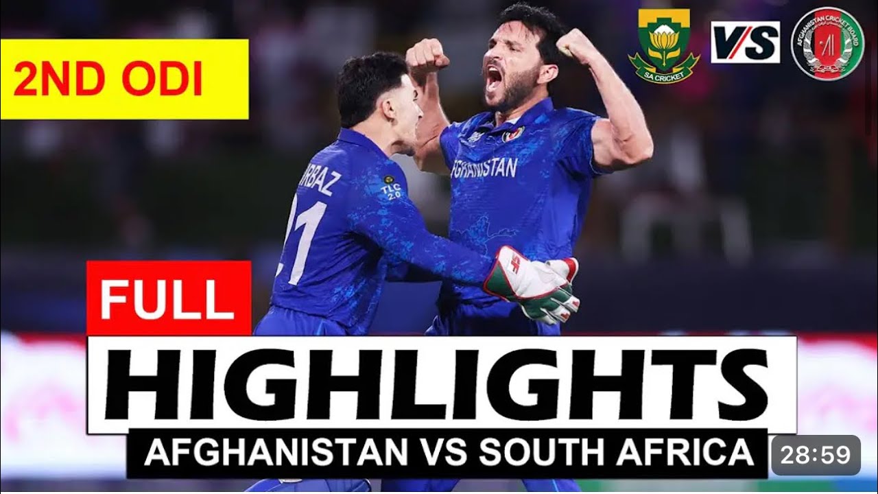 Full Match Short Highlights | Afghanistan vs South Africa | 2nd ODI ...