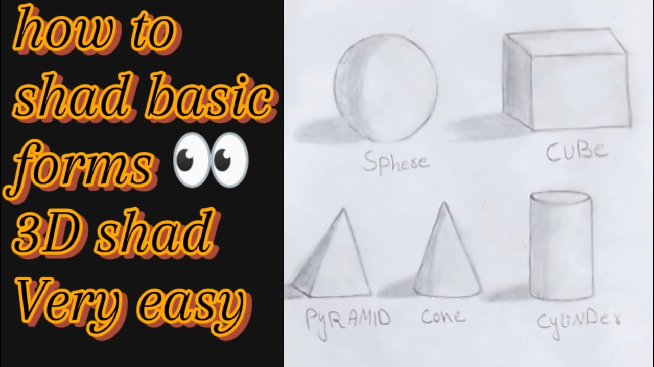 how to draw basic shades 3D for beginners || learn a draw || step by ...