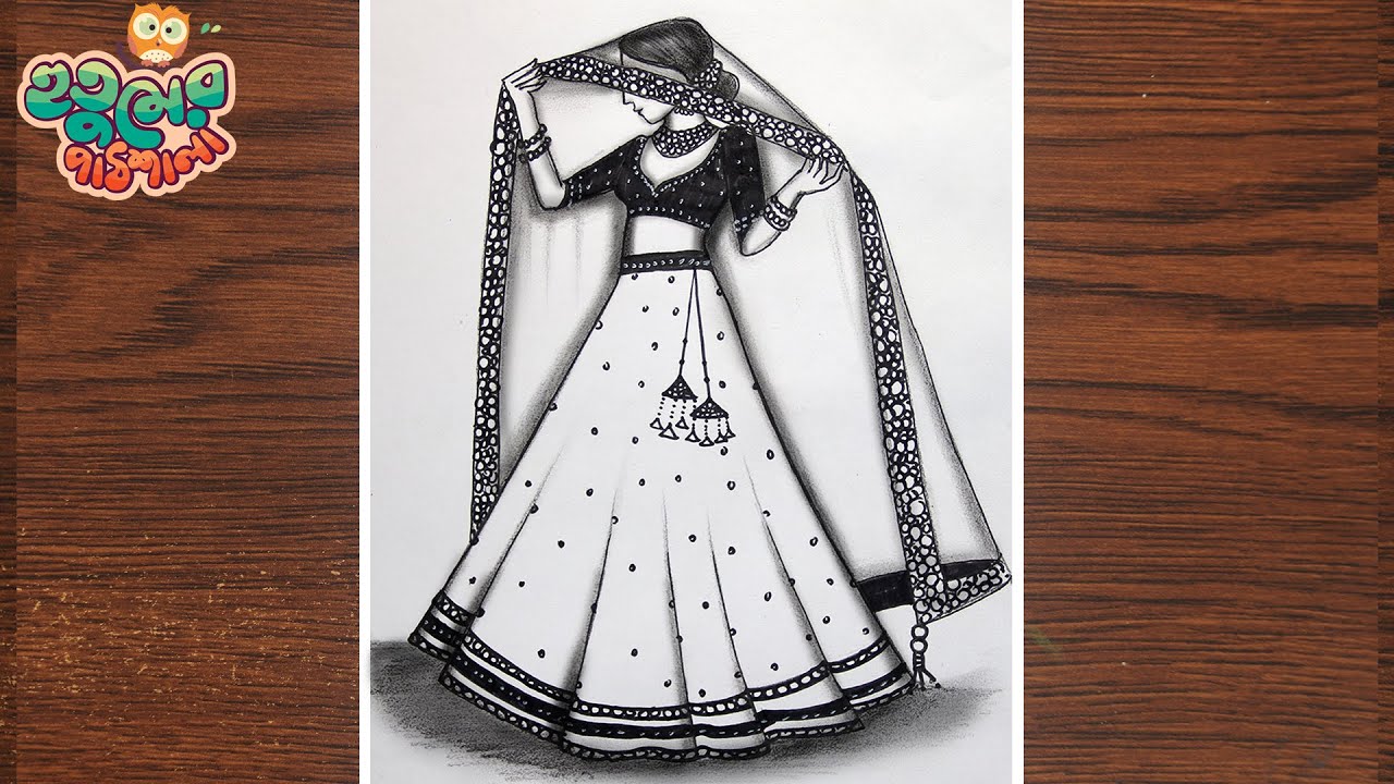 How to draw a traditional Girl with ghunghat Drawing easy || Pencil ...