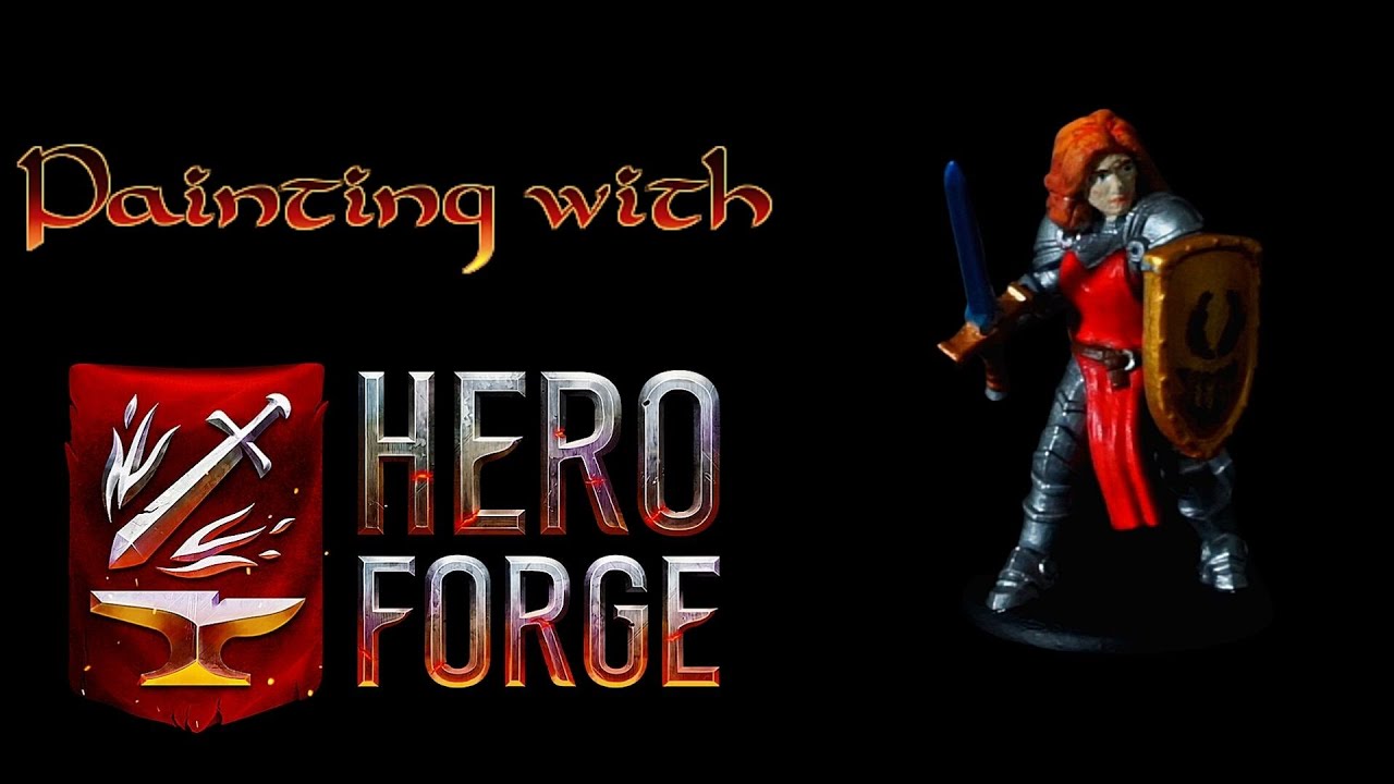 How to paint red hair on a Hero Forge Paladin - YouTube