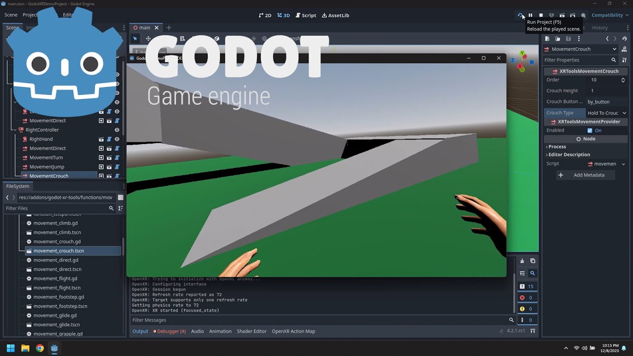 Godot Vr Basic Movement Youtube