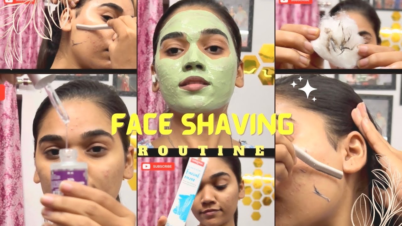 How to Remove Facial hair | My Face Shaving Routine 💁‍♀️💯 | Face ...