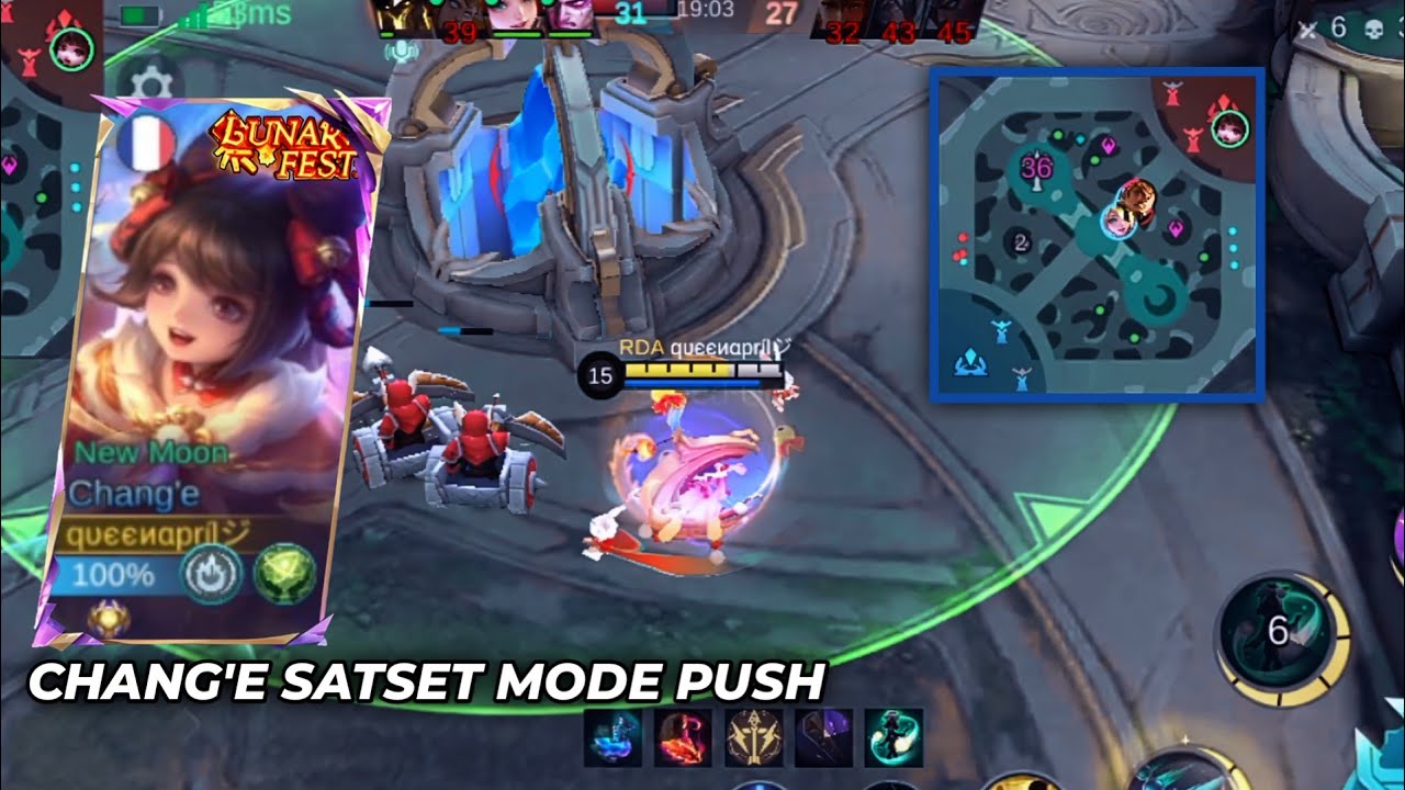 TIPS GAMEPLAY CHANG'E EMBLEM PUSH TURRET | MLBB | MOBILE LEGENDS - YouTube