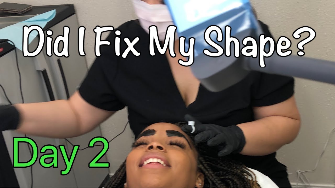 Day 2| Microblading Healing Process| Correcting Shape At Home - YouTube