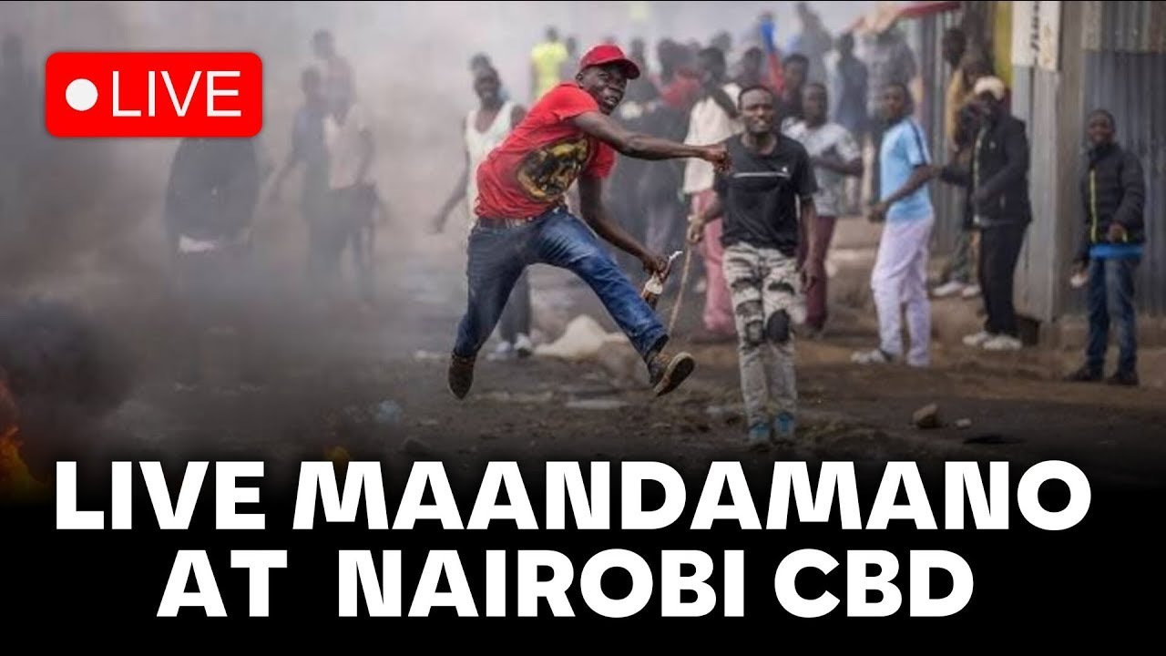 LIVE: GEN-Z MAANDAMANO 25th JUNE IN NAIROBI CBD,TENSION IN KENYA - YouTube