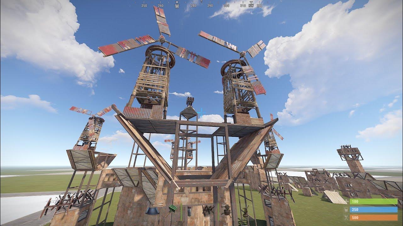 Rust 2 Windmills on 1 Tower - YouTube
