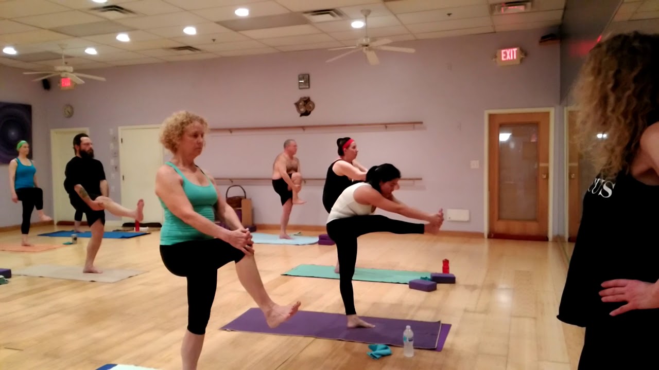 Hot yoga in frigid temperatures - YouTube