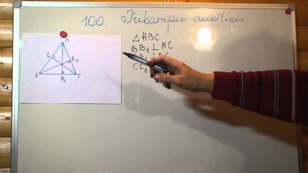 Trikampio aukštinės - YouTube