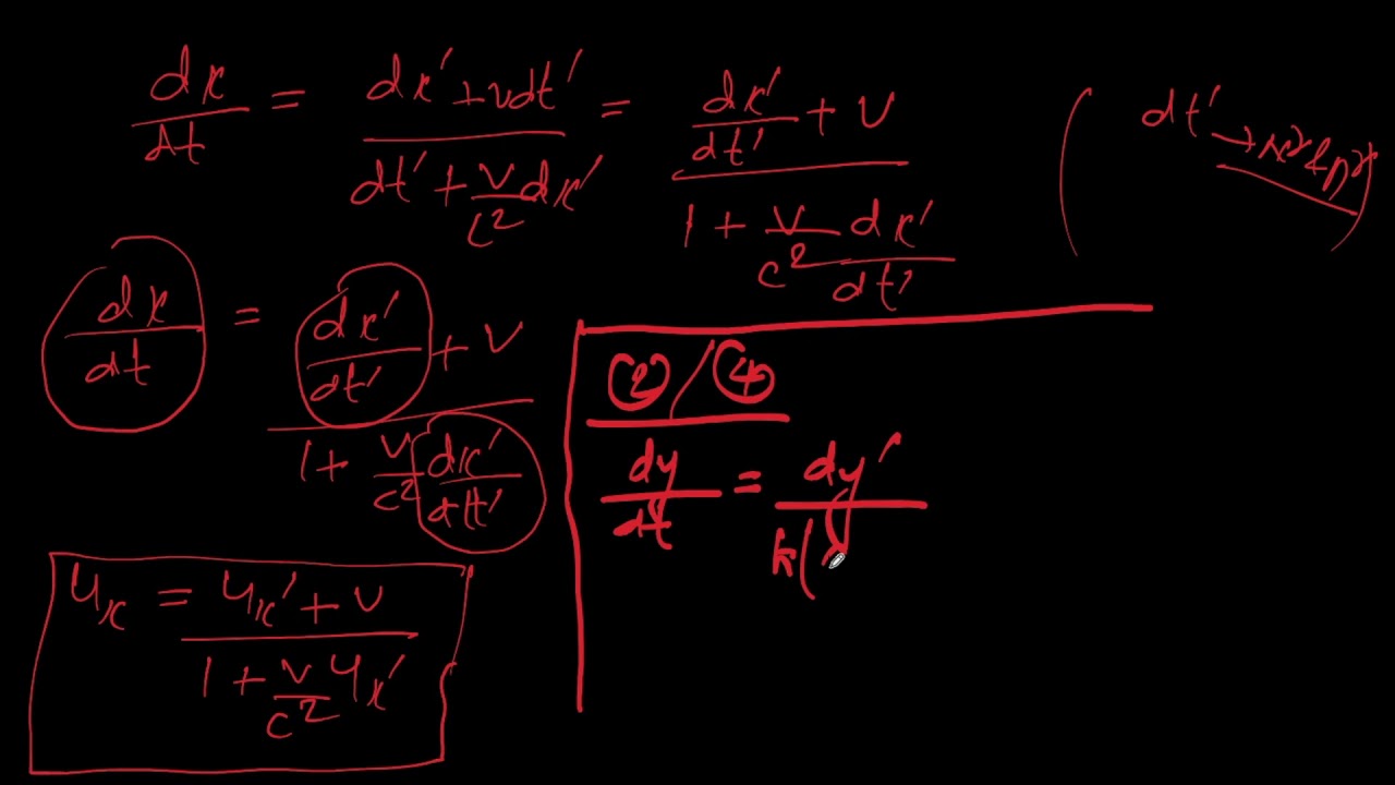 ADDITION OF VELOCITIES | RELATIVISTIC MECHANICS | ENGINEERING PHYSICS ...