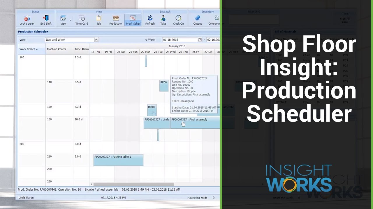 Production Scheduler - Shop Floor Insight - YouTube