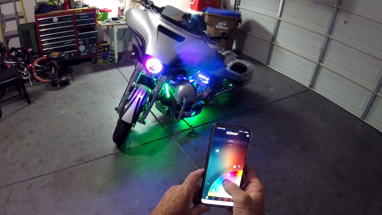 7" LED Headlight for Motorcycle with 3D RGB Halo | XKGLOW