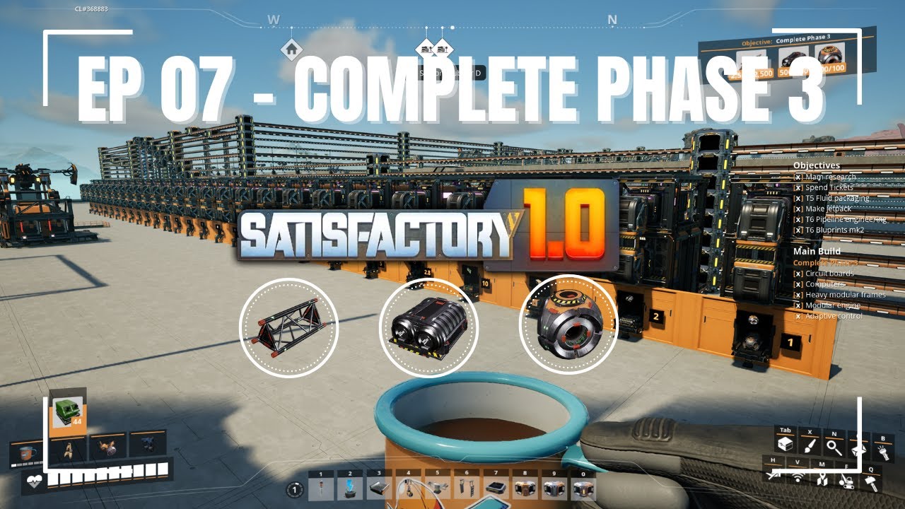 Satisfactory Playthrough 1.0 - EP 07 Complete Phase 3 - YouTube