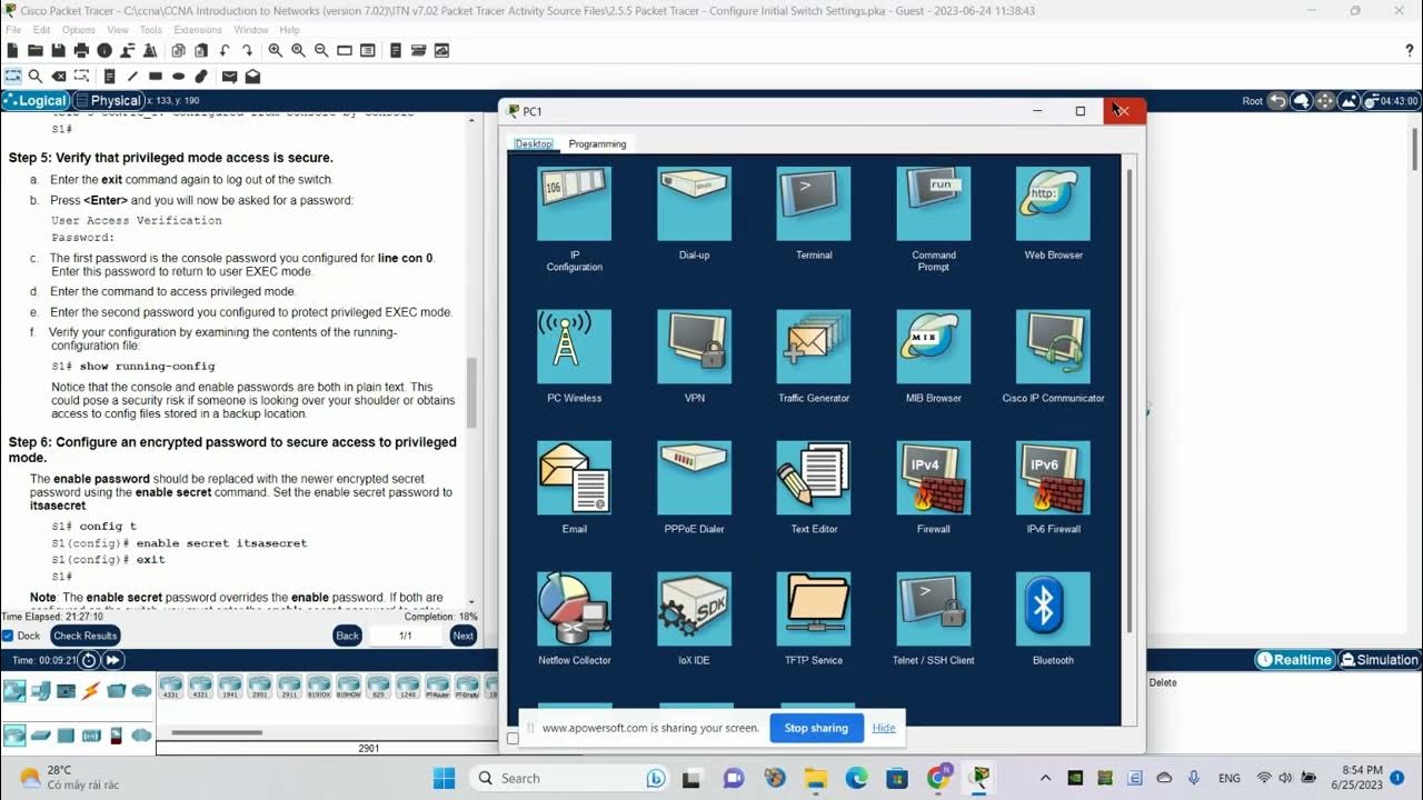 2 5 5 Packet Tracer Configure Initial Switch Settings - YouTube