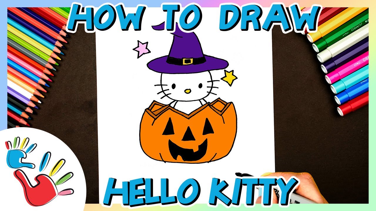How to Draw Hello Kitty in a Pumpkin: Spooky-Cute Halloween Fun! - YouTube