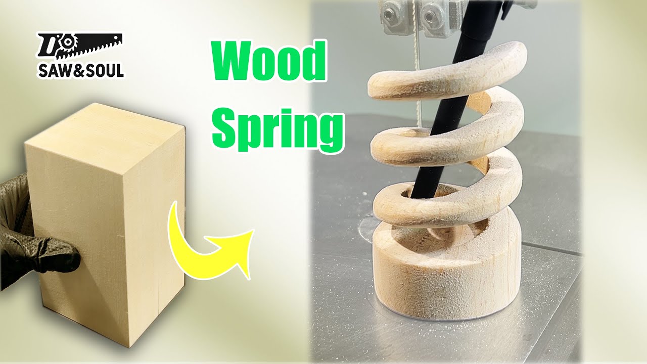 Full Process - Wooden Spring Pen Holder - Impossible Challenge! - YouTube