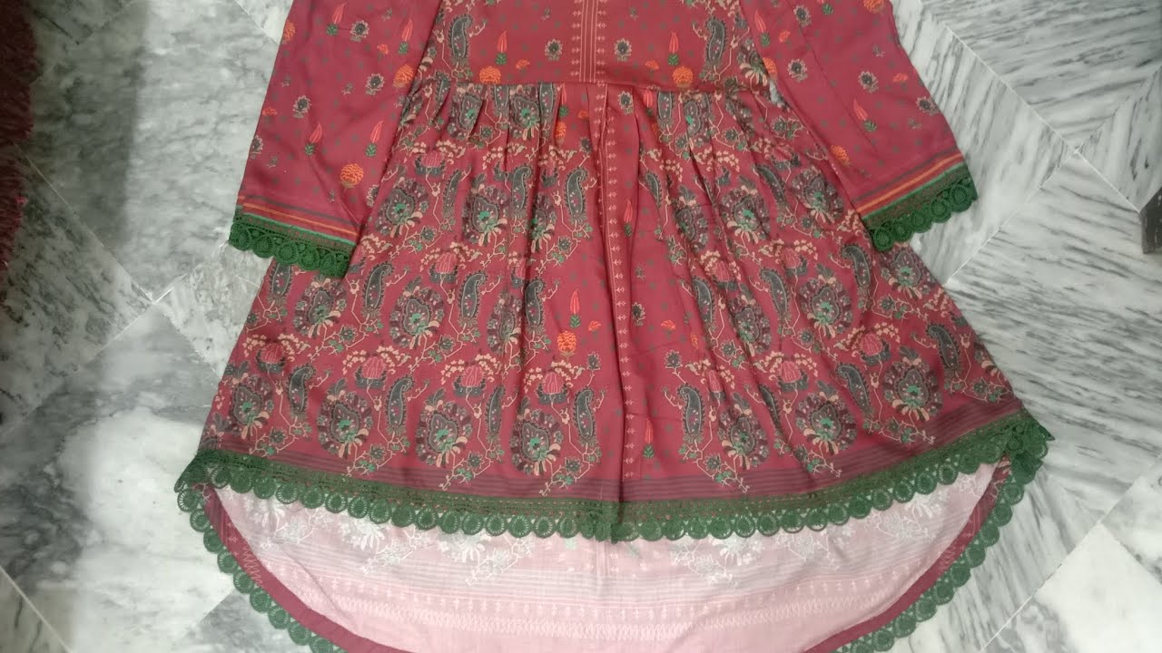 very beautiful tail frock ki cutting and stitching - YouTube