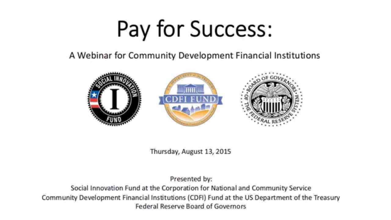 Community Development Financial Institutions Webinar - YouTube