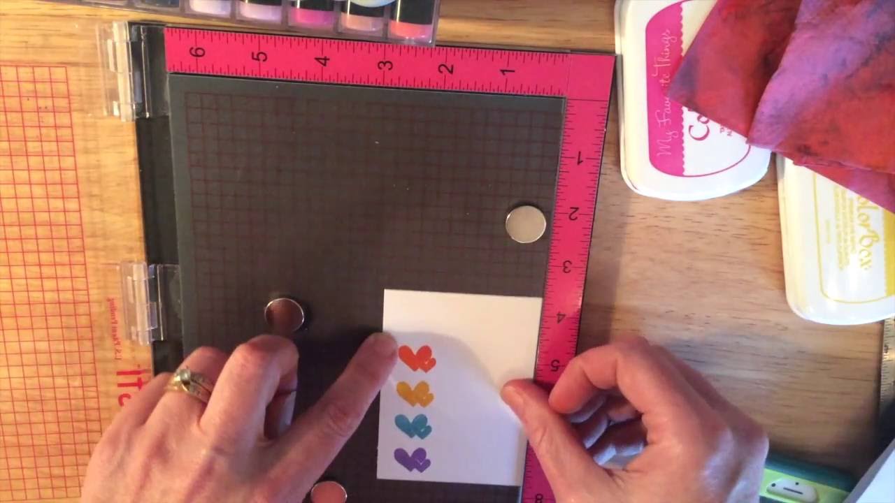 Repeating Elements with the MISTI Stamp Positioner - YouTube
