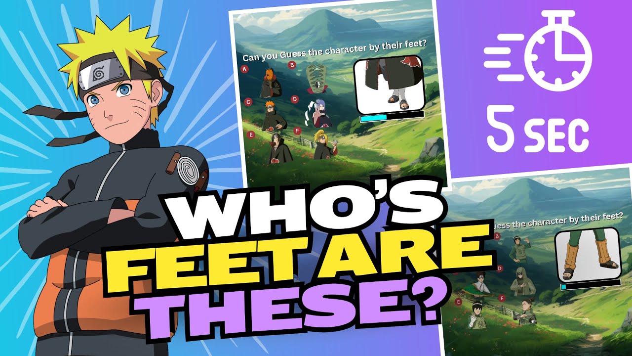 Can you guess the Naruto Characters by their feet in 5 seconds? | Anime ...