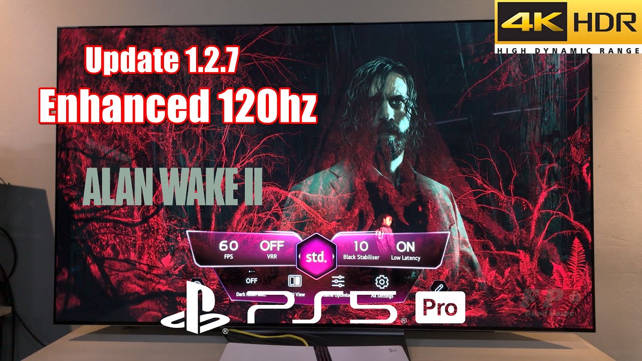 Alan Wake 2 update 1.2.7 PS5 Pro Gameplay With LG Oled TV 4K HDR 60FPS ...