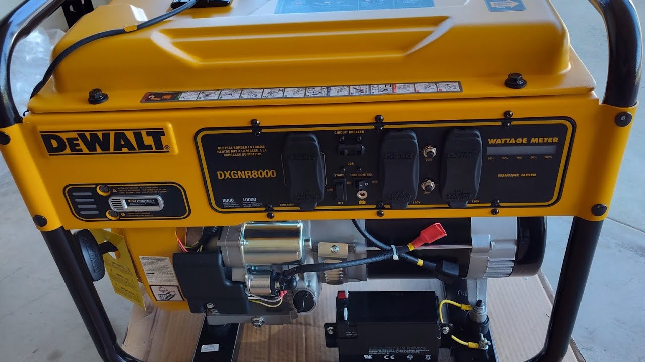 DeWalt 8000 generator unboxing - YouTube