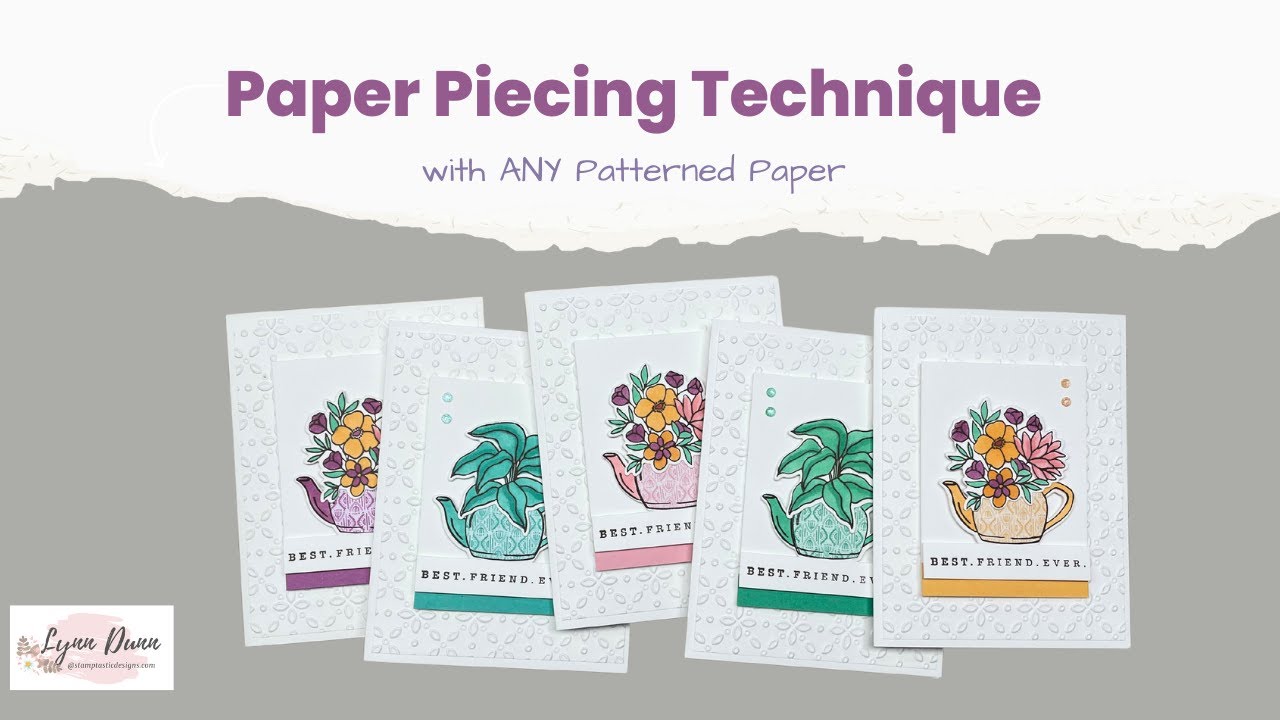 Easy Paper Piecing Technique for Card Makers - YouTube