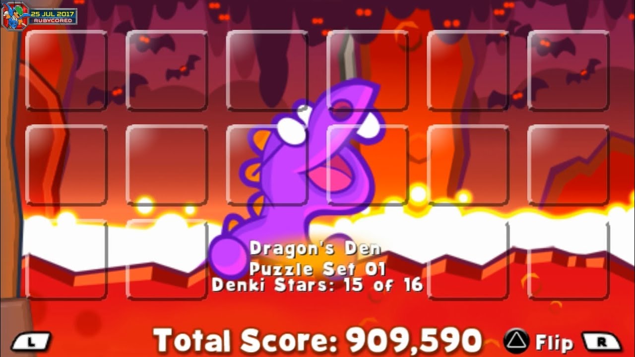 Denki Blocks! (2011, PSP) - Level Set 5 (of 6): Dragon's Den 1 [1080p60 ...