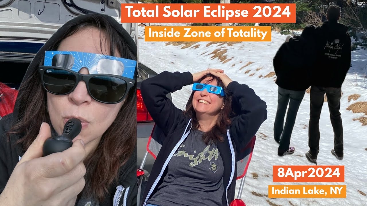 Total Solar Eclipse from just inside zone of totality 8Apr2024 Upstate ...