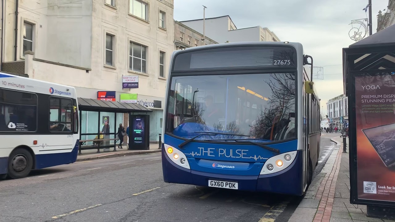 Stagecoach Bus Route Pulse Departing Worthing Town Centre - YouTube