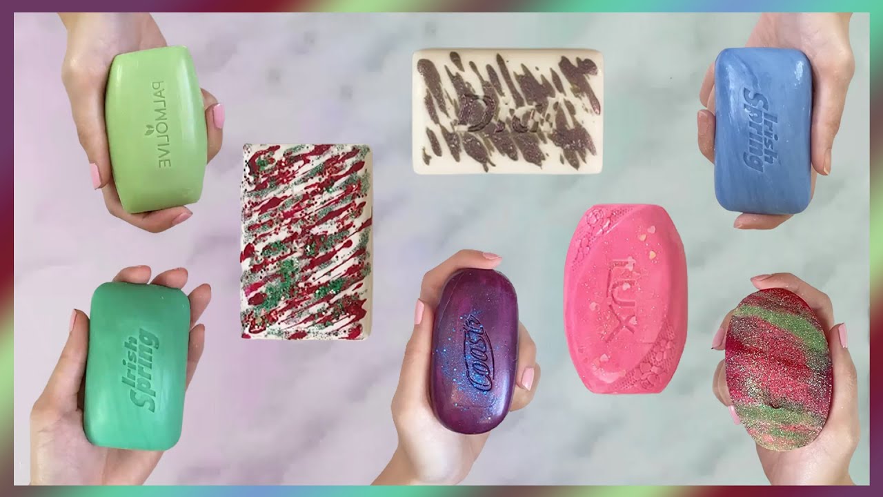 Crushing soap ★ Colored soaps ★ Asmr soap ★ Satisfying video ★ Oddly ...