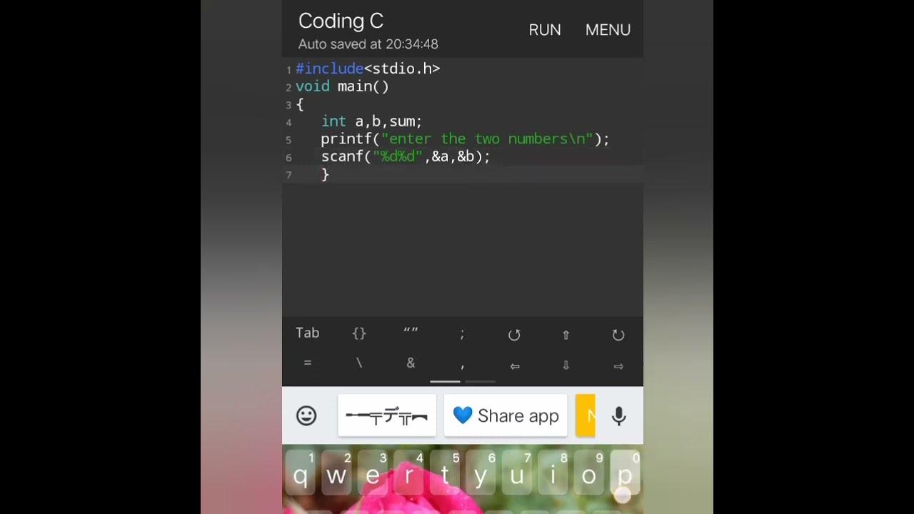 #codind #cprogramming #python How to write a program sum of integer. # ...
