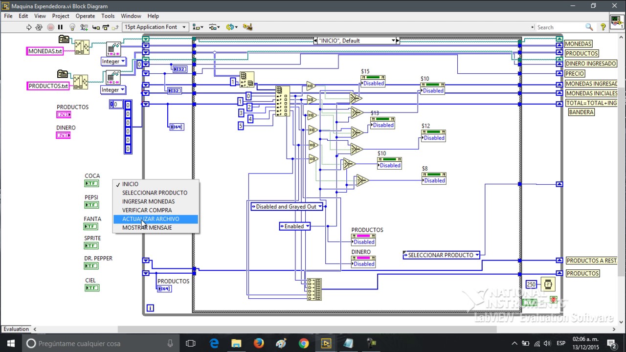 Maquina Expendedora en LabVIEW - YouTube