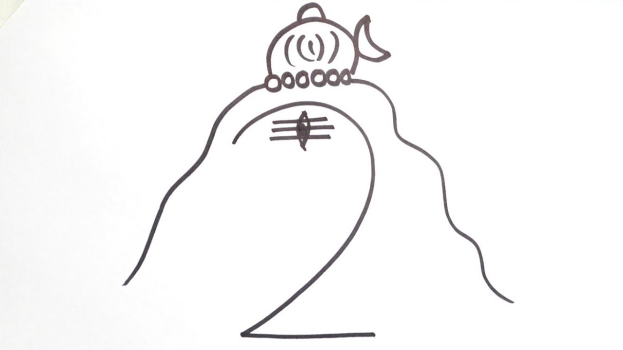how to draw lord shiva easy drawing of mahadev step by step with Number ...