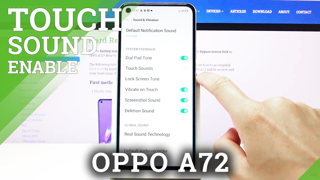 How to Enable Touch Pad Sounds in OPPO A72 - Touching Sounds Activation ...